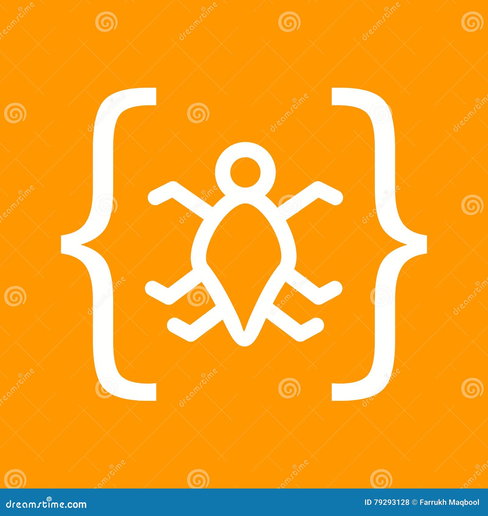 Bug In Code Stock Vector Illustration Of Vector Icon 79293128