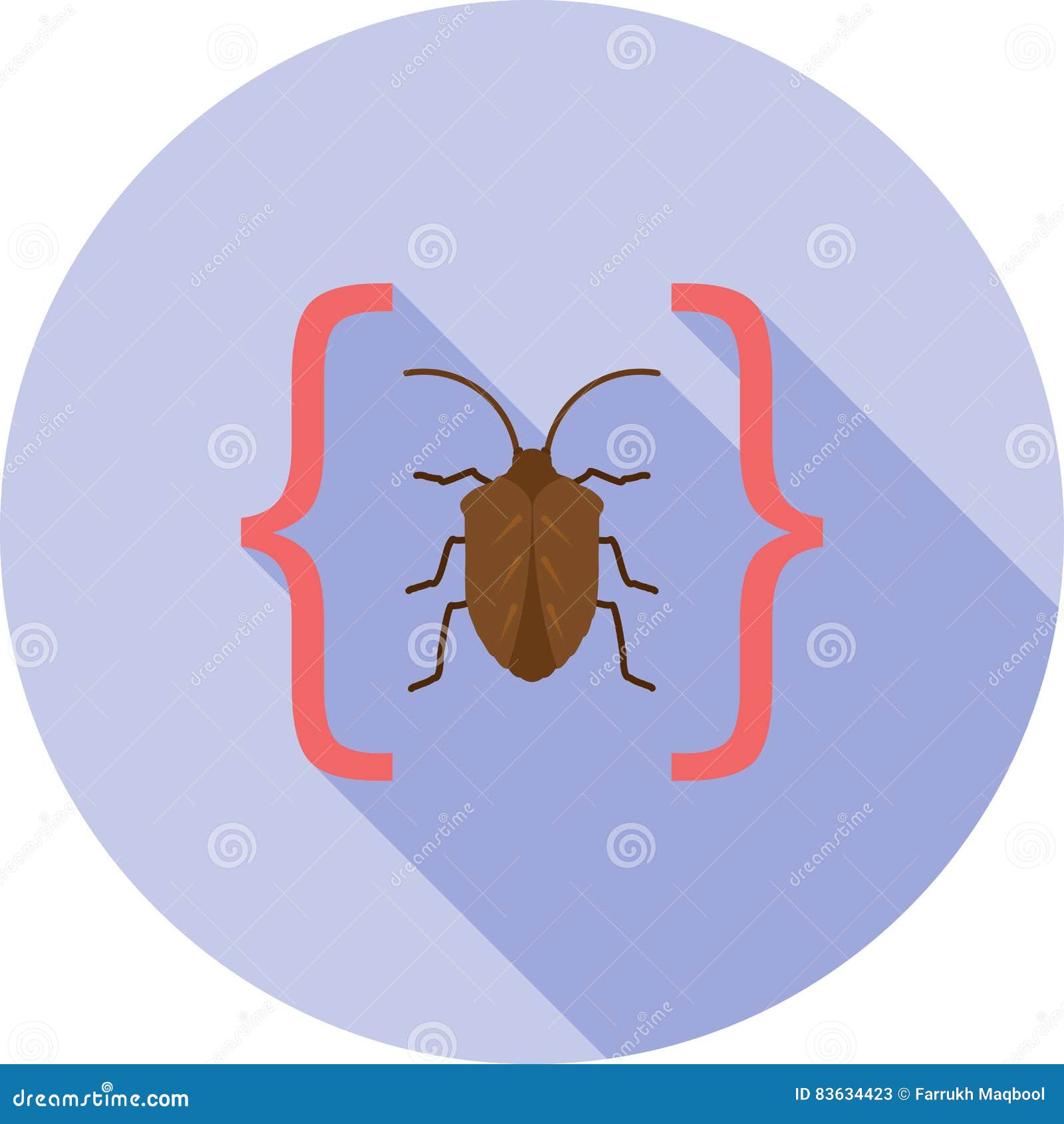 Bug in Code stock vector. Illustration of coding, testing - 83634423