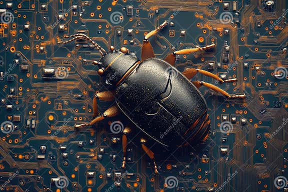 The Bug Crawling on the Electronic Circuit As a Symbol of Computer ...