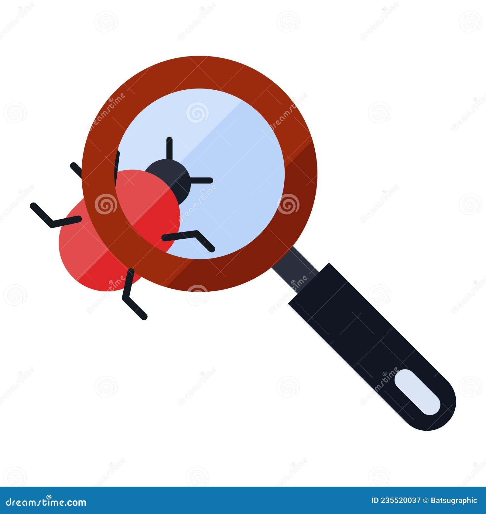 Bug Detected Flat Clipart Vector Illustration | CartoonDealer.com ...
