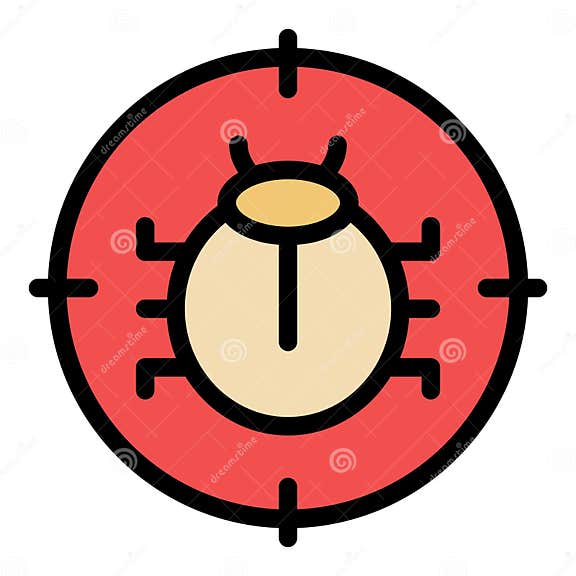 Bug Detection Icon Vector Flat Stock Vector - Illustration of private ...
