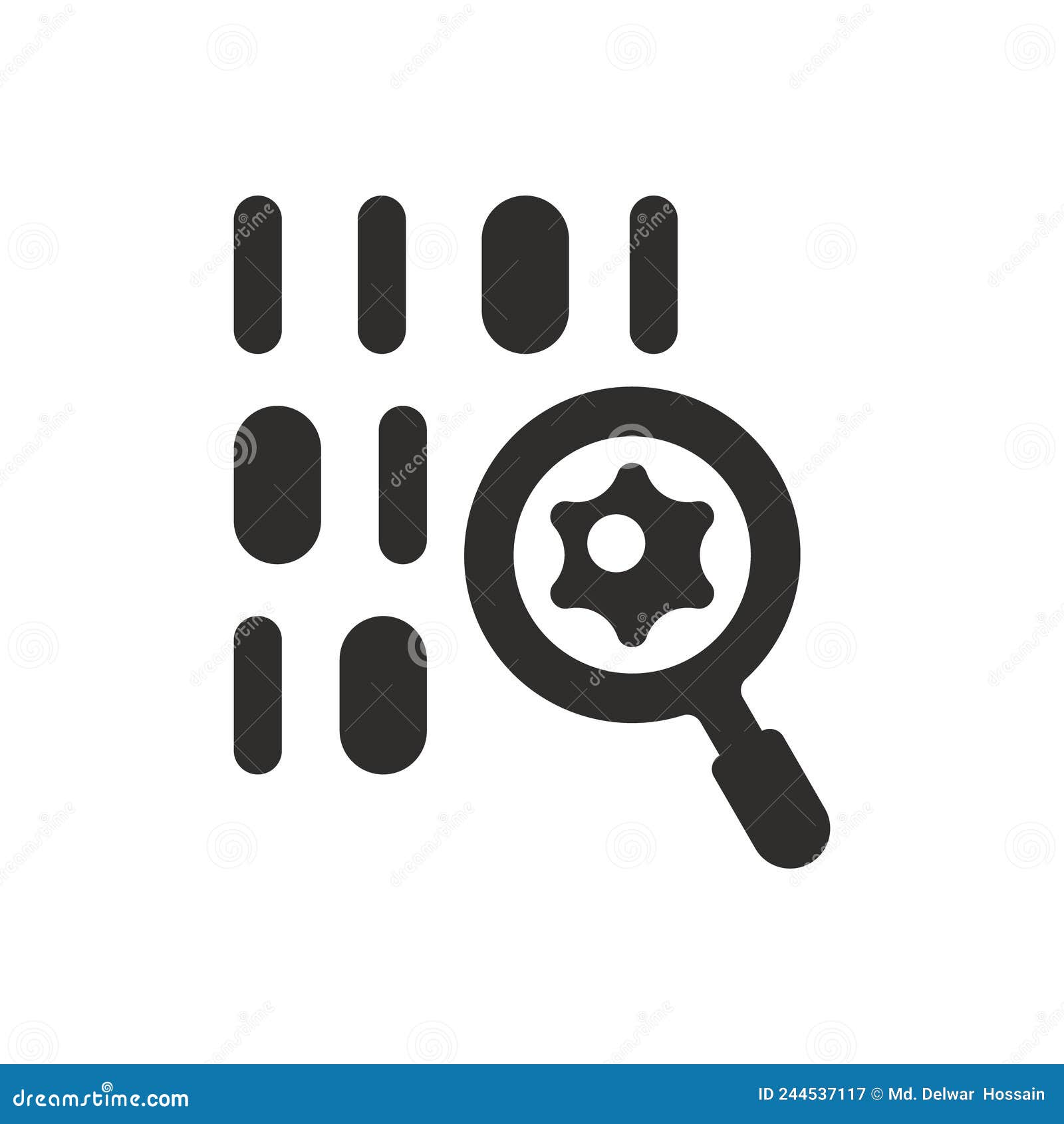 Bug Detection Icon Cartoon Vector | CartoonDealer.com #244537117