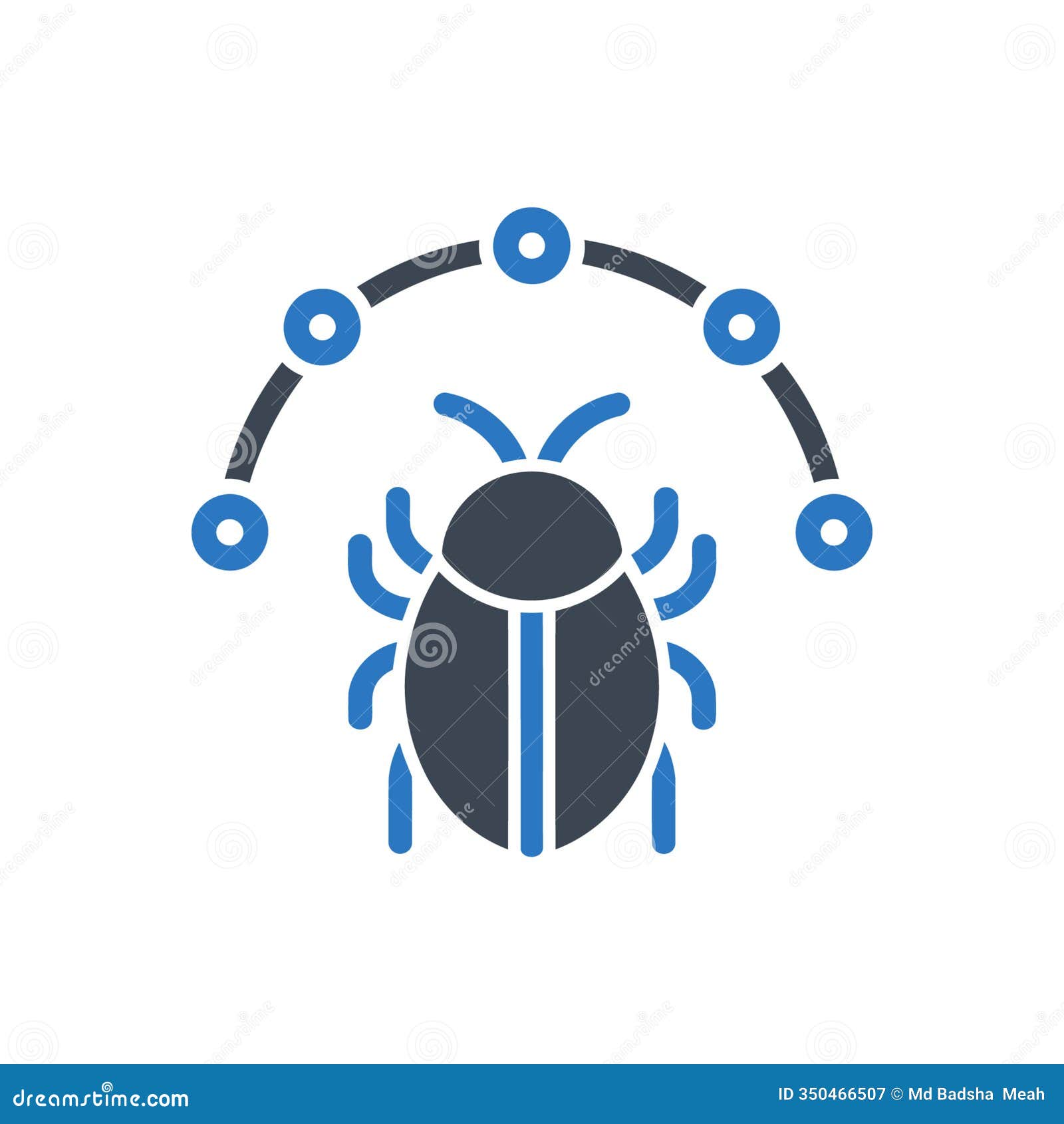 Bug Detection Network Icon stock illustration. Illustration of ...