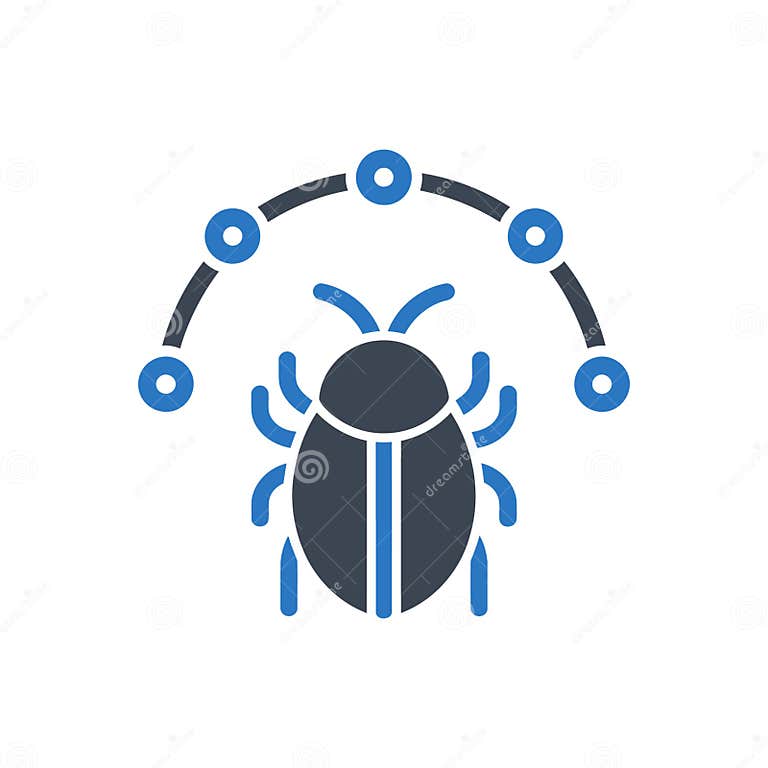 Bug Detection Network Icon stock illustration. Illustration of ...