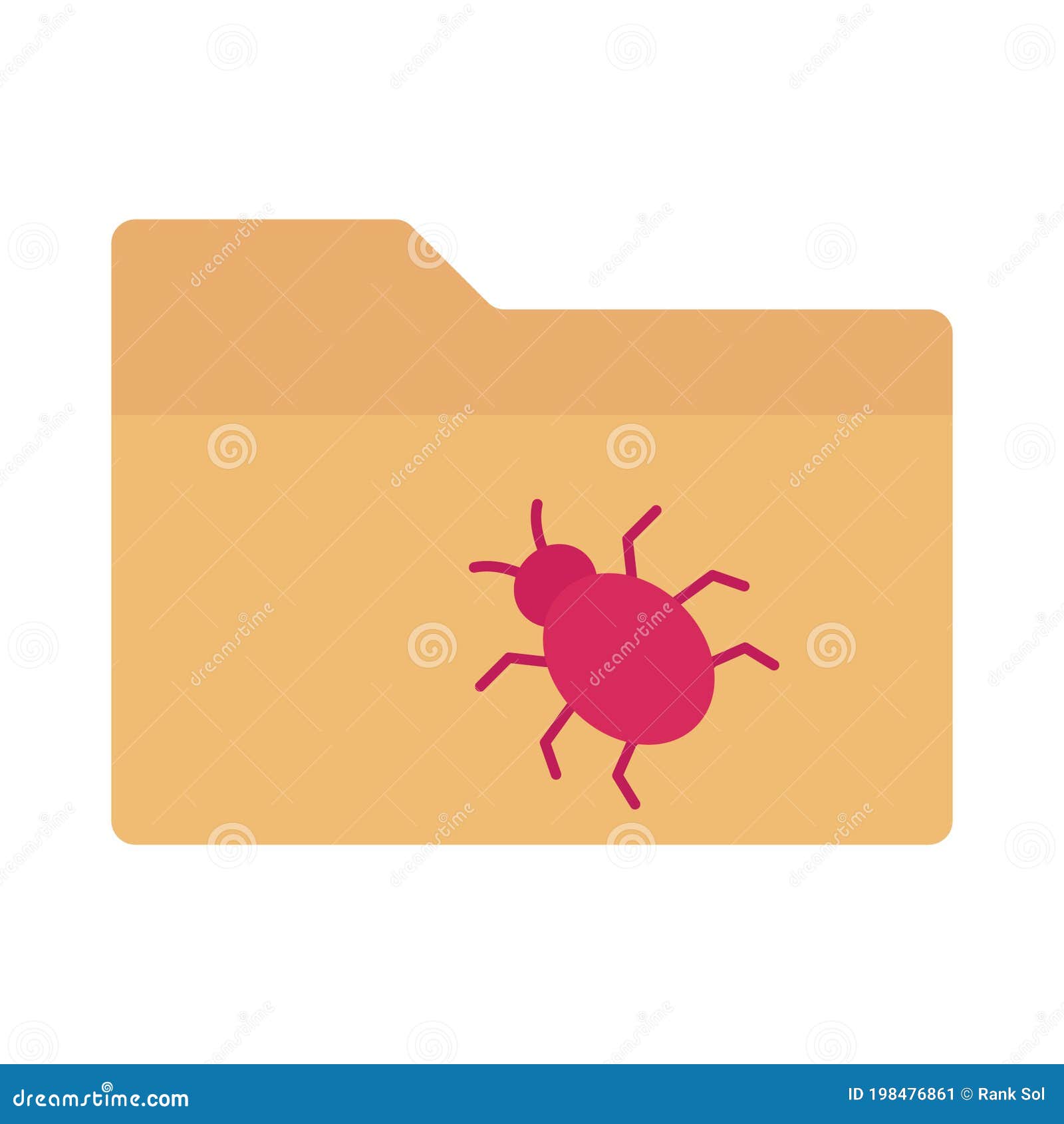 Bug Document Flat Vector Icon Which Can Easily Modify or Edit Stock ...