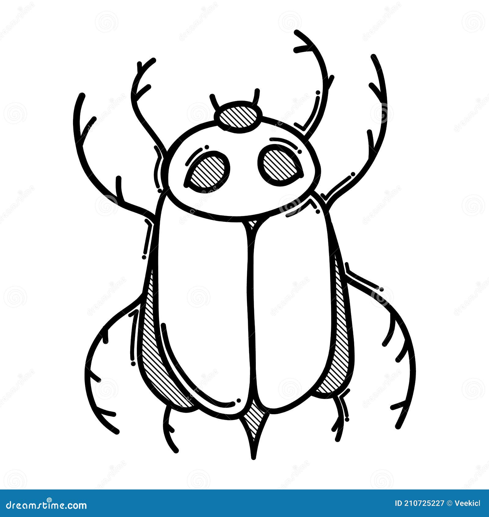 Bug Doodle Vector Icon. Drawing Sketch Illustration Hand Drawn Line ...
