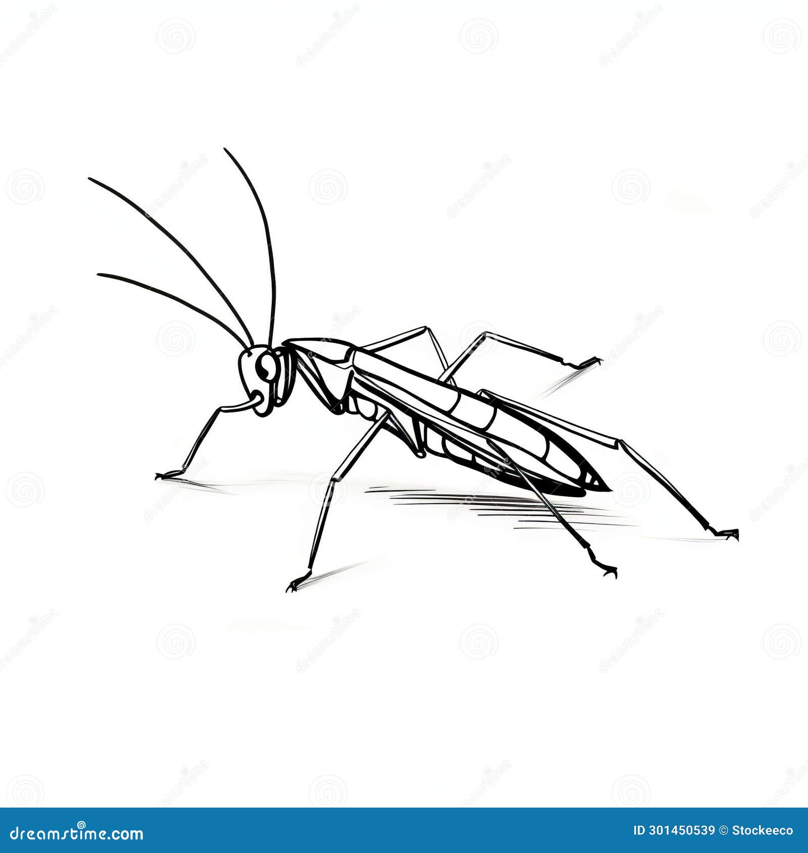 Bug Drawing: Vector Handwriting Ink Sketch with Sharp Perspective ...