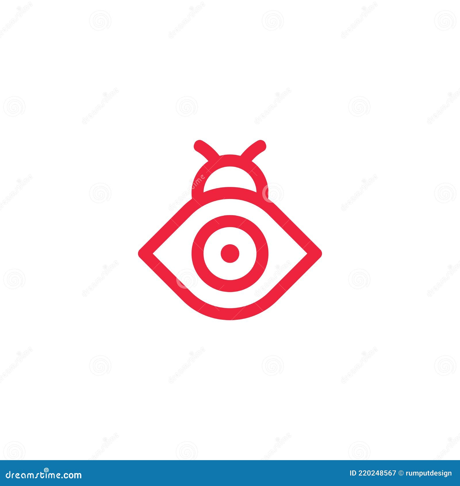 Bug eye focus stock vector. Illustration of orange, dart - 220248567