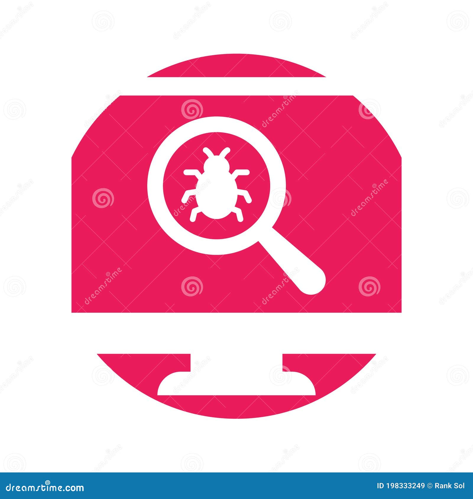 Bug Finder Glyph Background Vector Icon Which Can Easily Modify or Edit ...