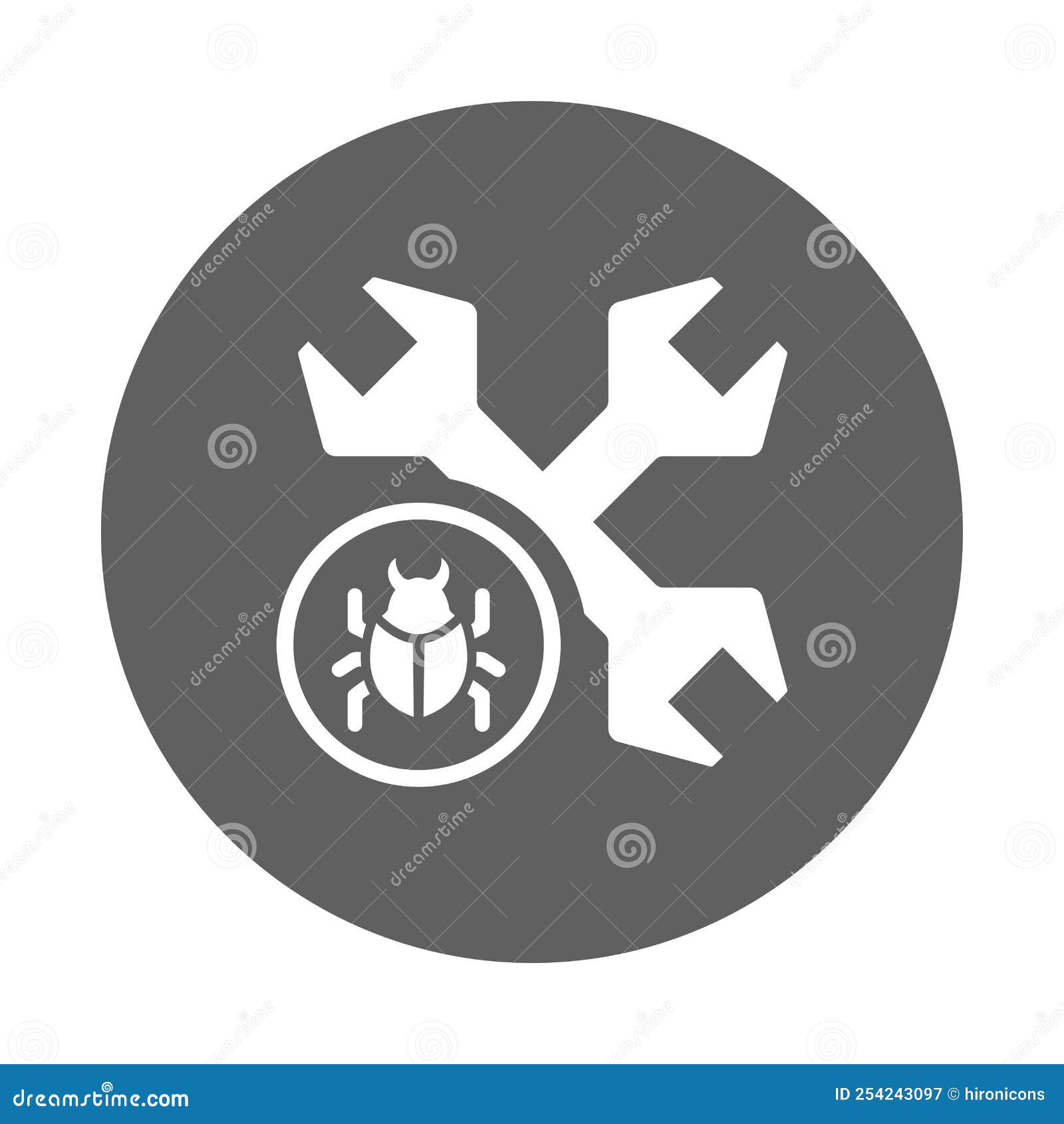 Bug, Fix, Malware, Repair, Virus Icon. Gray Vector Graphics Stock ...