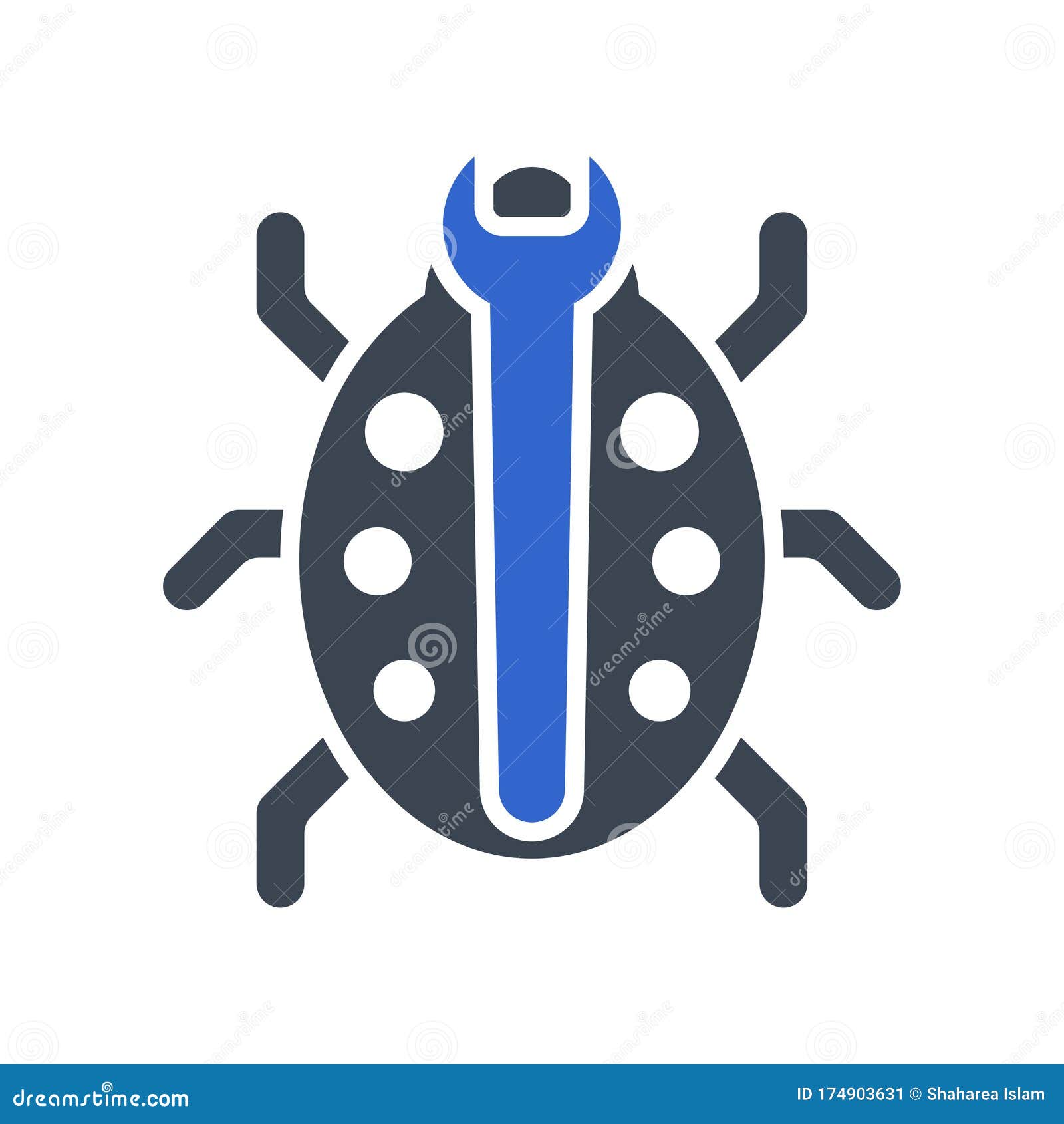 Bug Fixing Icon stock vector. Illustration of graphic - 174903631