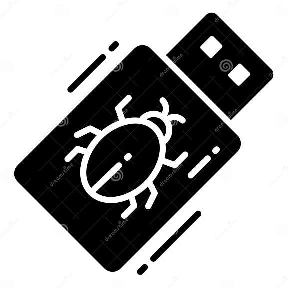 Bug Flash, Protection and Security Vector Icons Set Cyber Computer ...