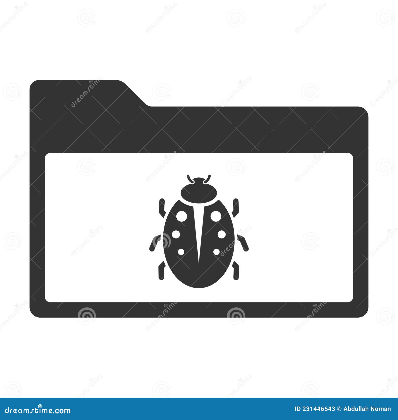 Bug folder icon design stock vector. Illustration of folder - 231446643
