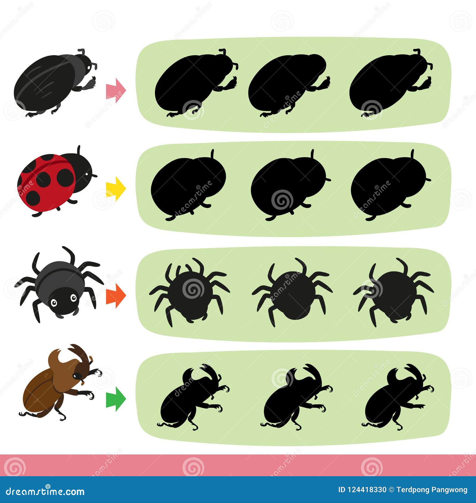 Bug Game Vector Collection Design Stock Vector - Illustration of draw ...