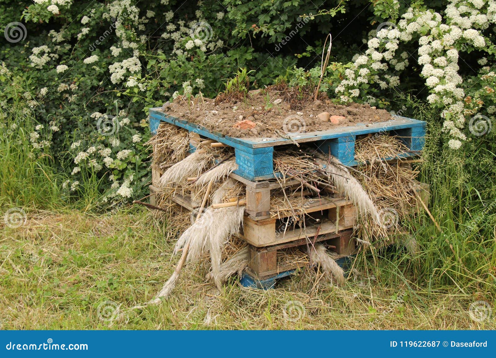 Bug Hotel. stock image. Image of environment, pallets - 119622687