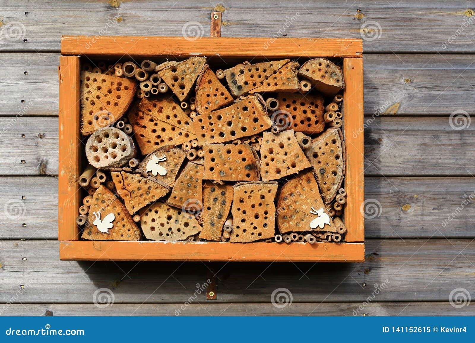 A Bug House with Wood Pieces in Stock Image - Image of wall, wooden ...