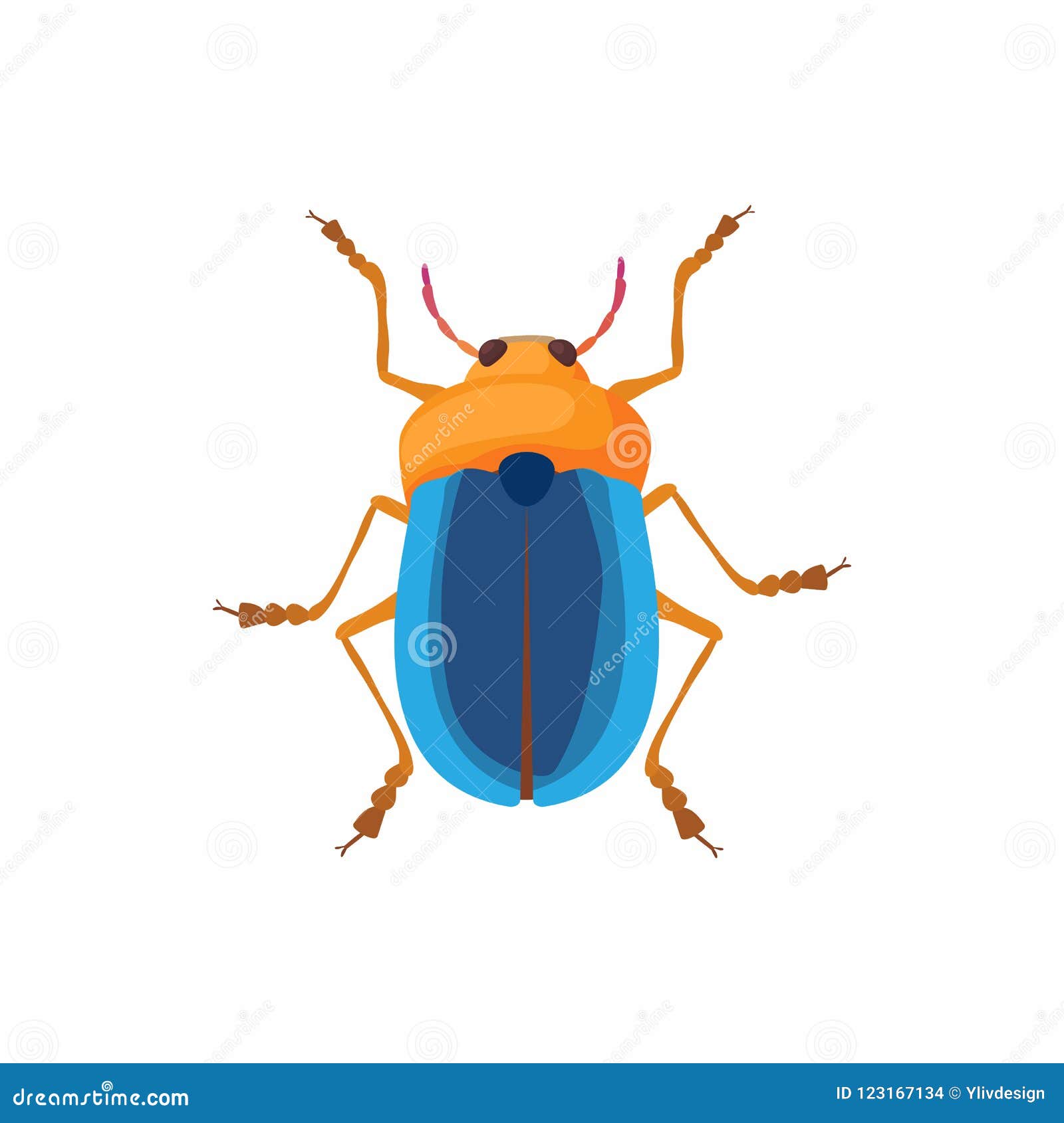 Bug icon, cartoon style stock illustration. Illustration of white ...