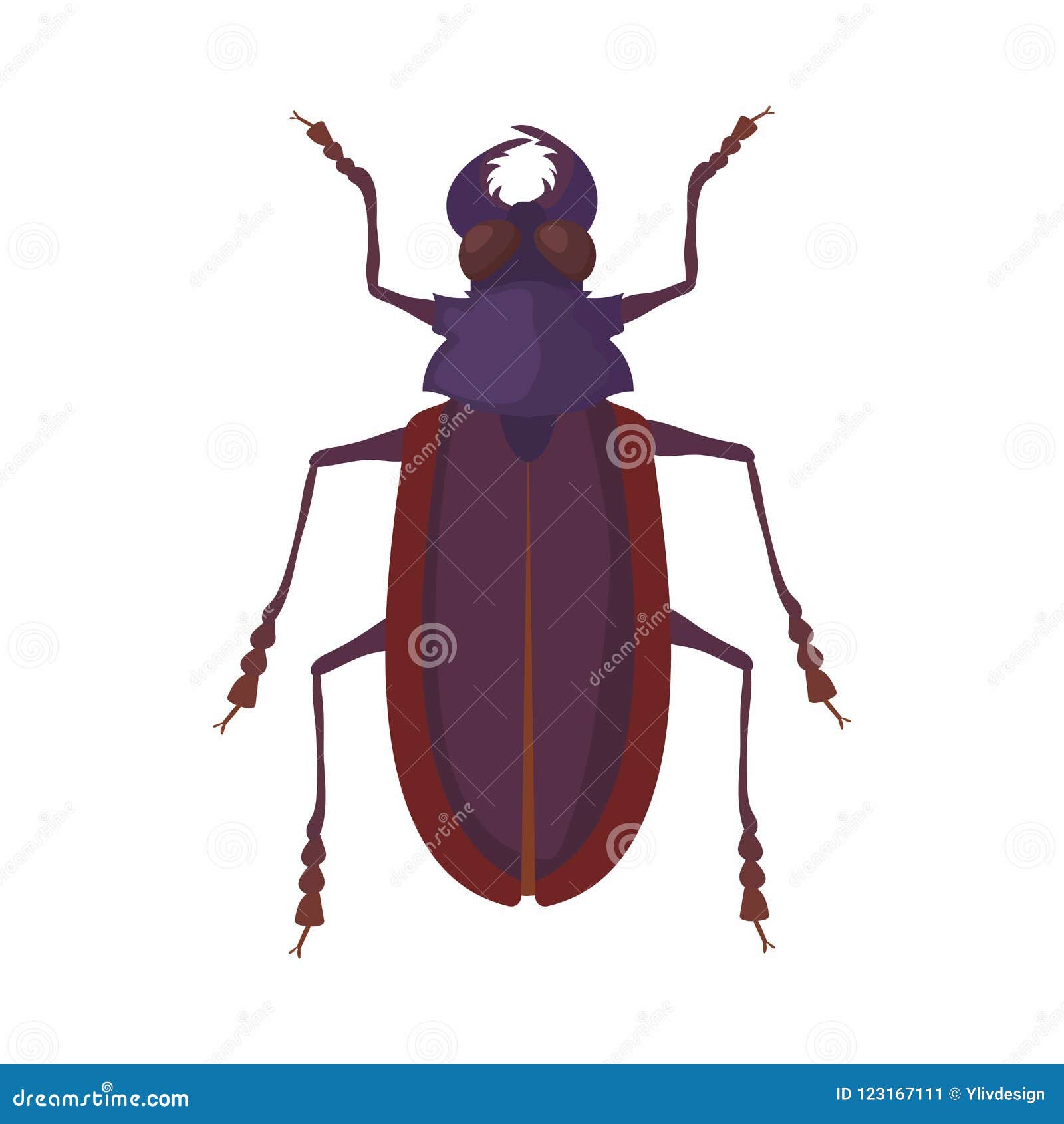 Bug icon, cartoon style stock illustration. Illustration of flat ...