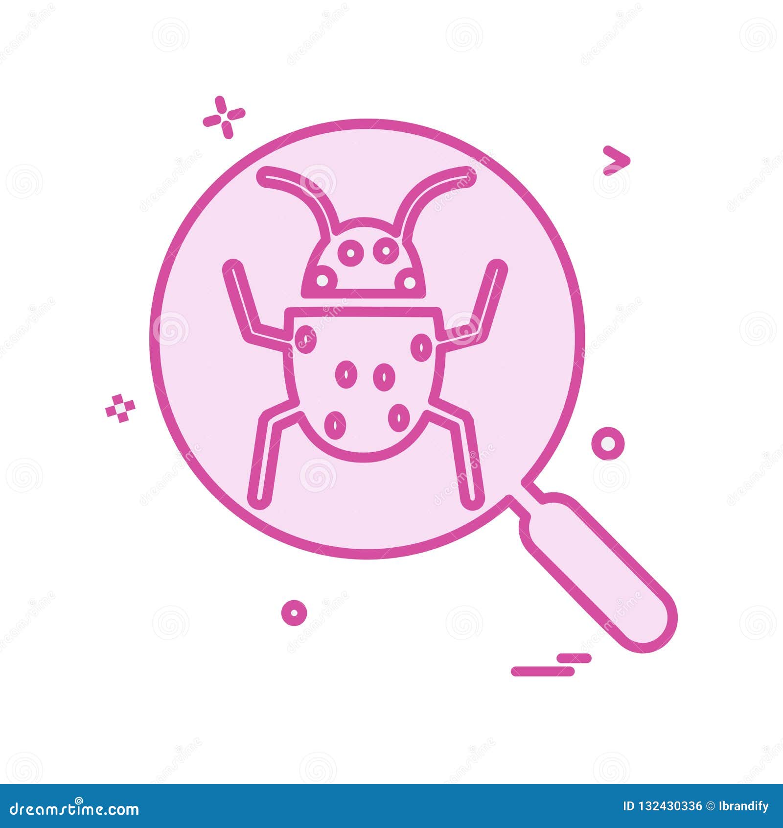 Bug icon design vector stock vector. Illustration of virus - 132430336