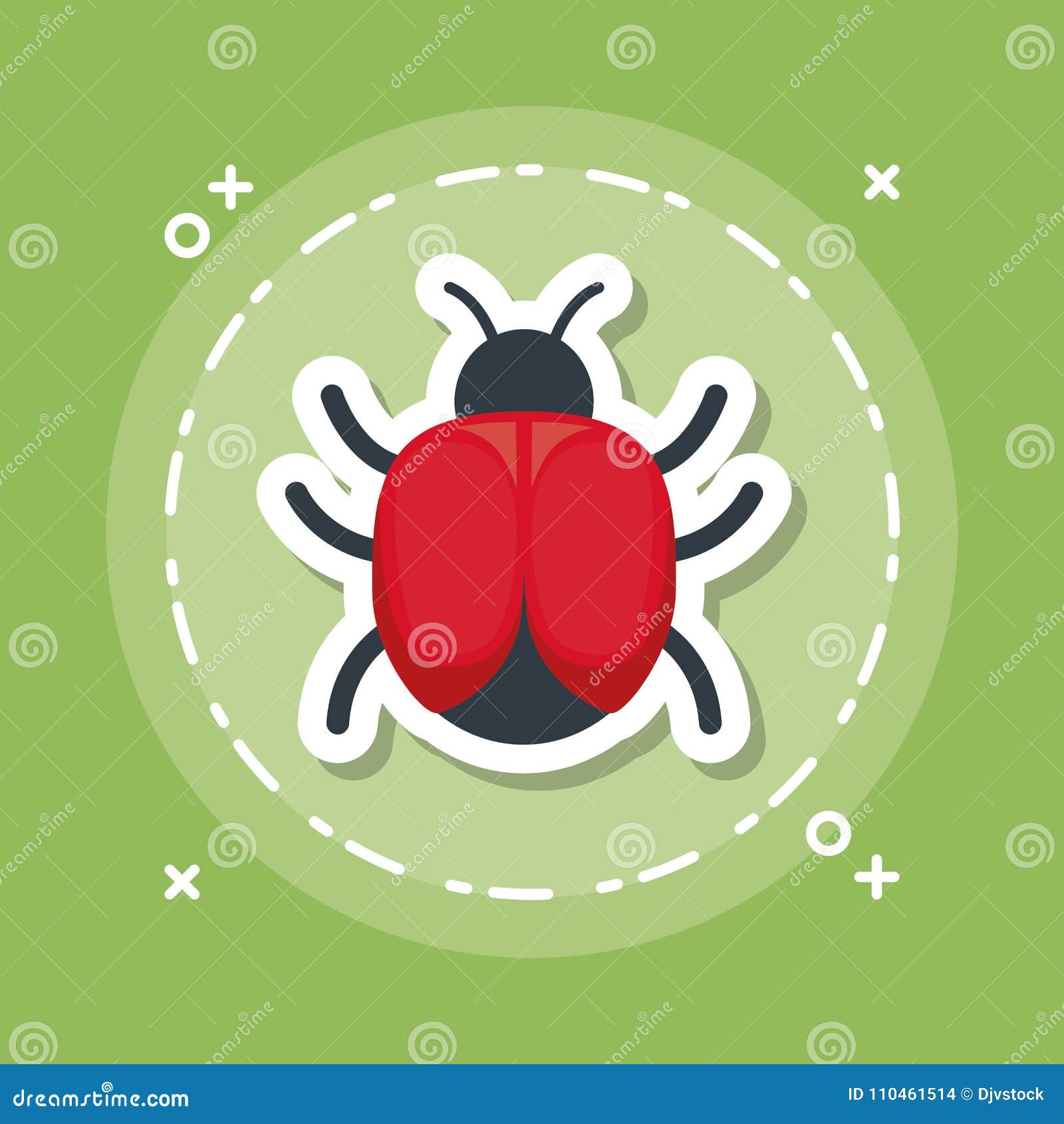 Bug icon image stock vector. Illustration of bedbug - 110461514
