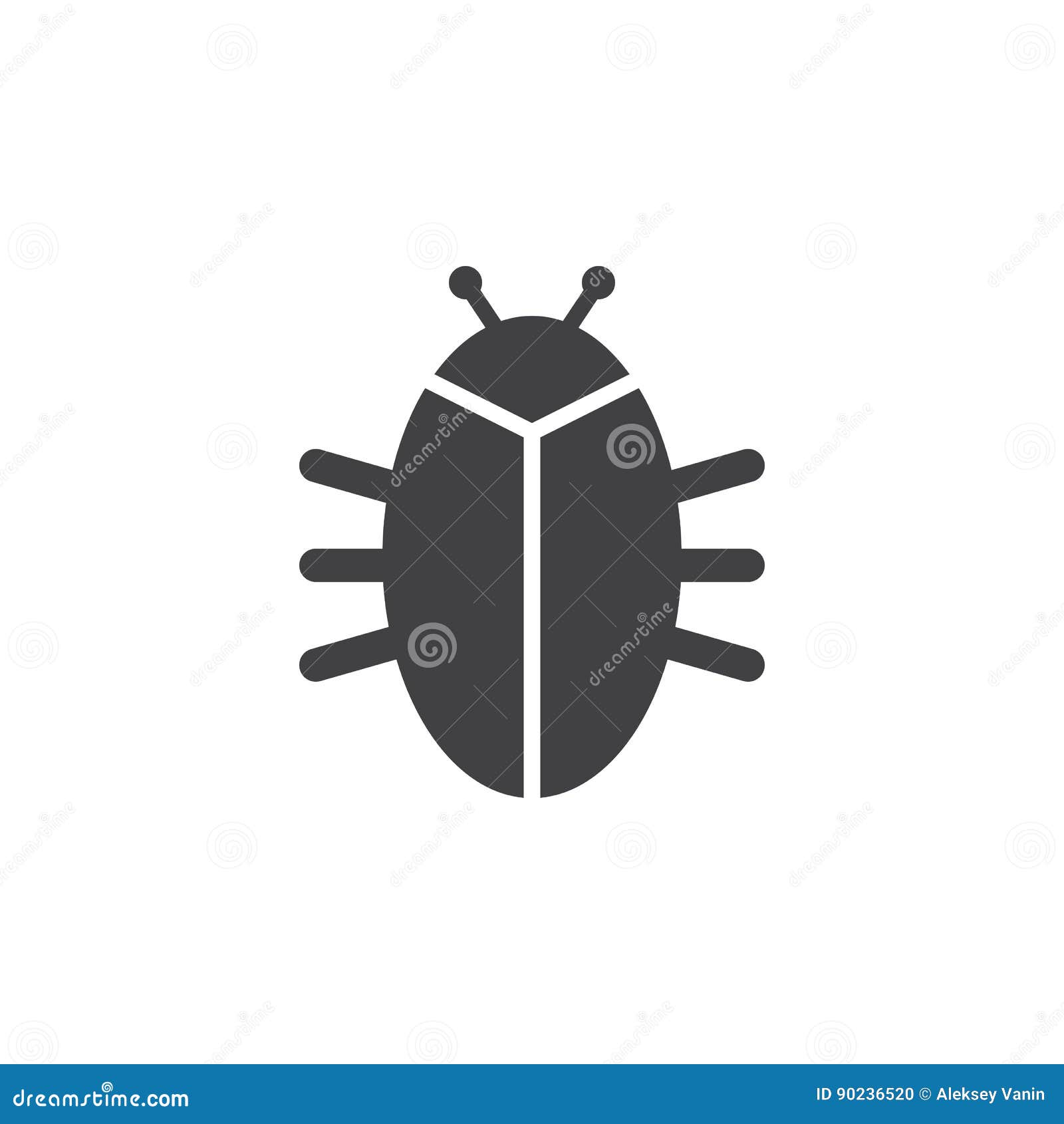Bug Icon , Solid Logo Illustration, Pictogram Isolated on Stock ...