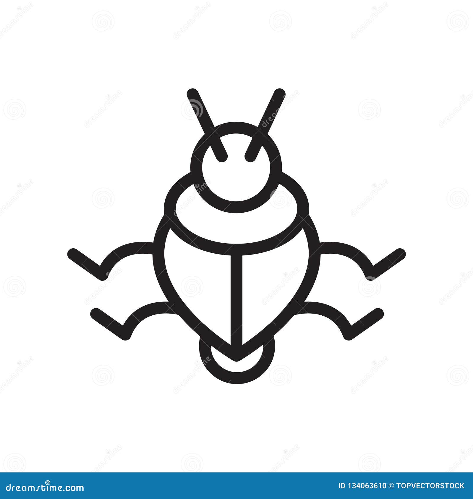 Bug Icon Vector Isolated on White Background, Bug Sign , Line Symbol or ...