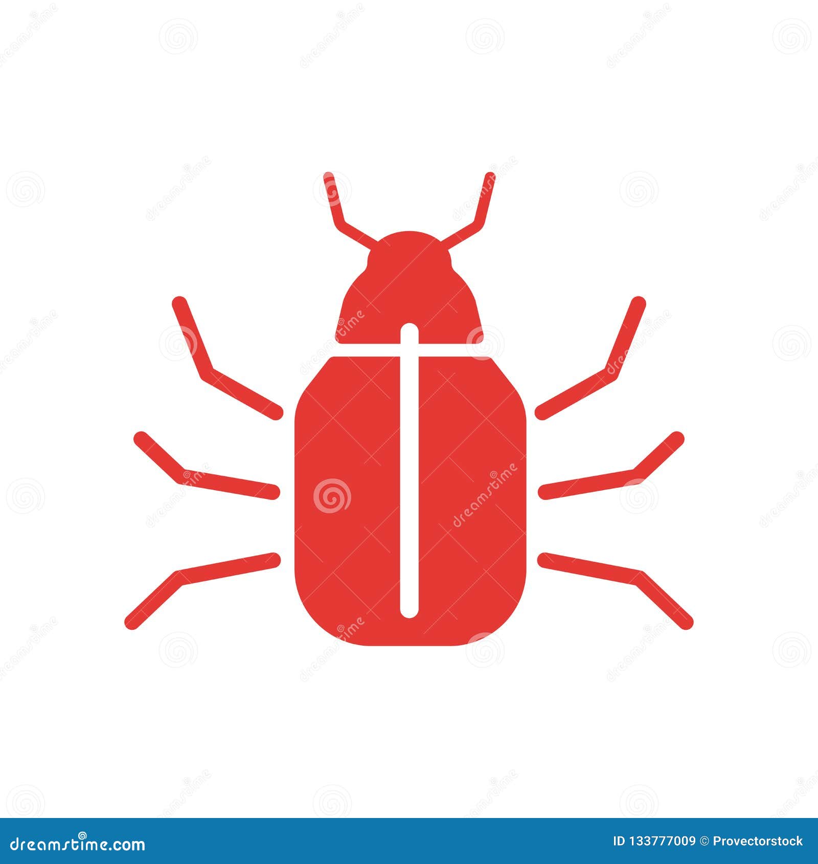 Bug Icon Vector Sign and Symbol Isolated on White Background, Bu Stock ...