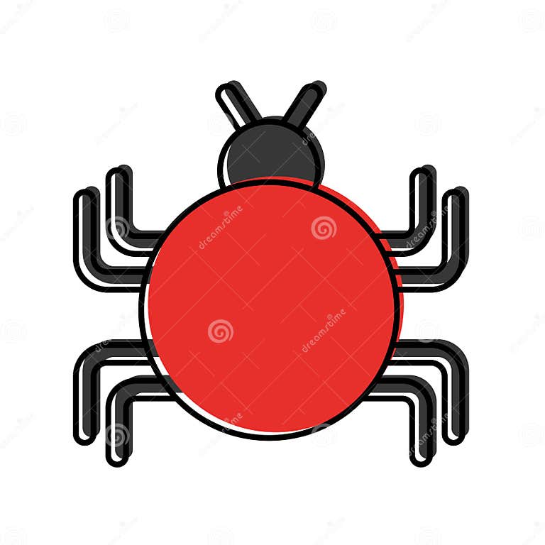 Bug infection virus icon stock vector. Illustration of network - 95188321