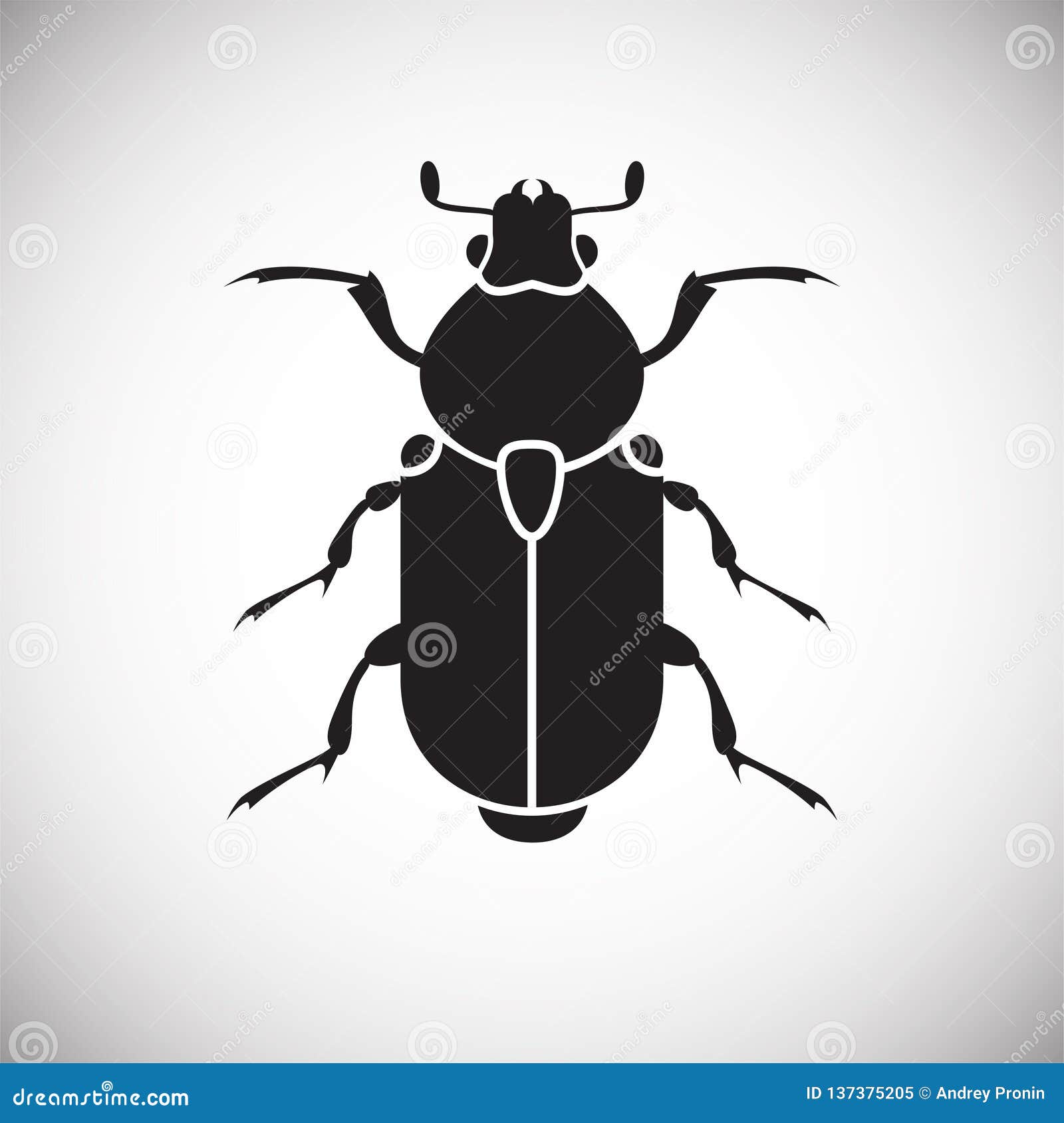 Bug Insect Icon on White Background for Graphic and Web Design, Modern ...