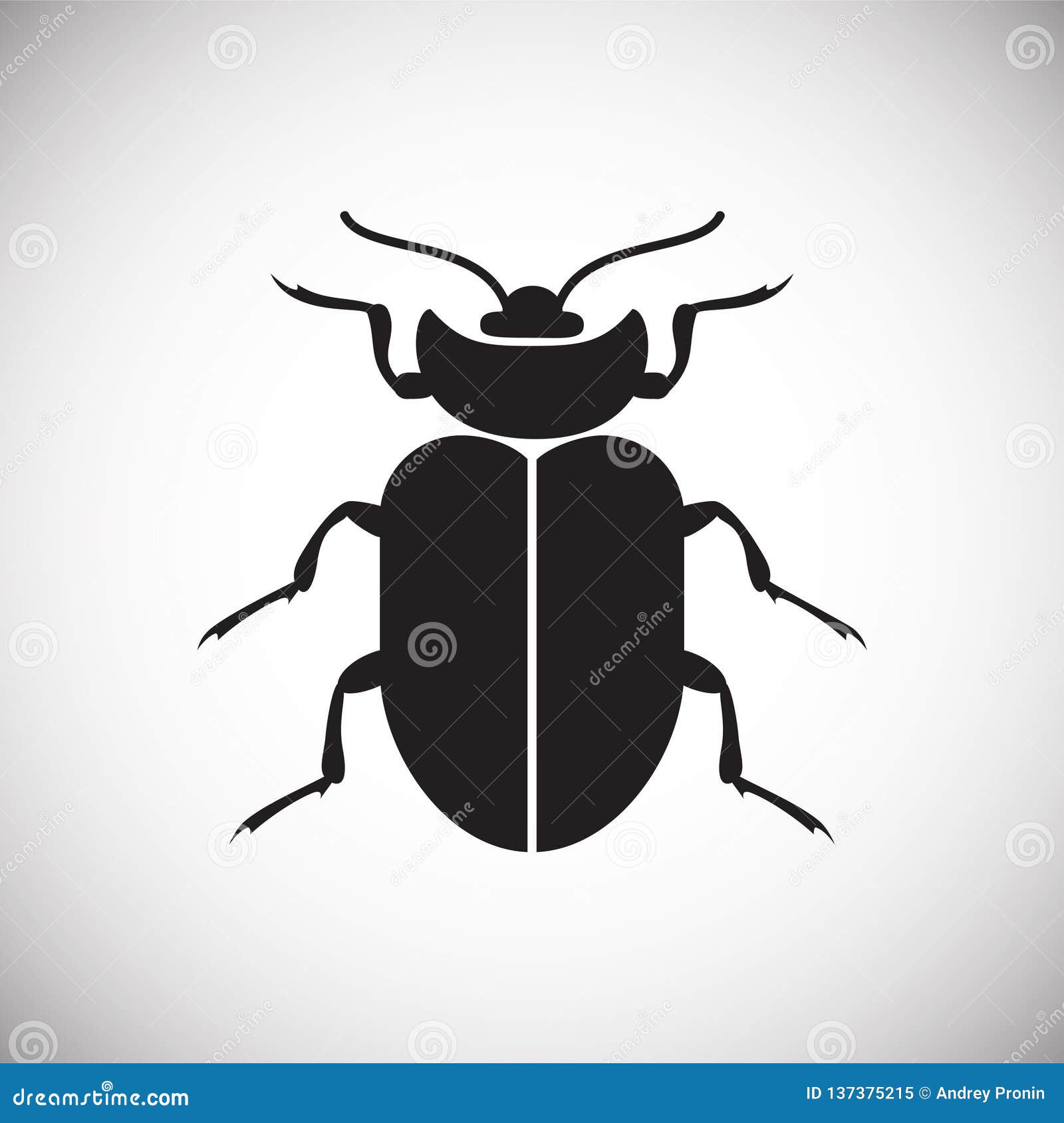 Bug Insect Icon on White Background for Graphic and Web Design, Modern ...