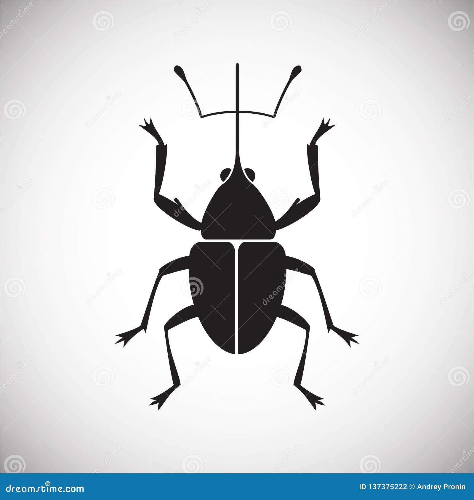 Bug Insect Icon on White Background for Graphic and Web Design, Modern ...