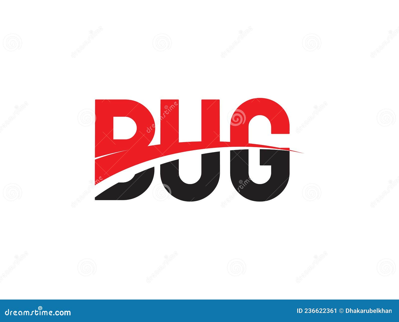 BUG Letter Initial Logo Design Vector Illustration Stock Vector ...