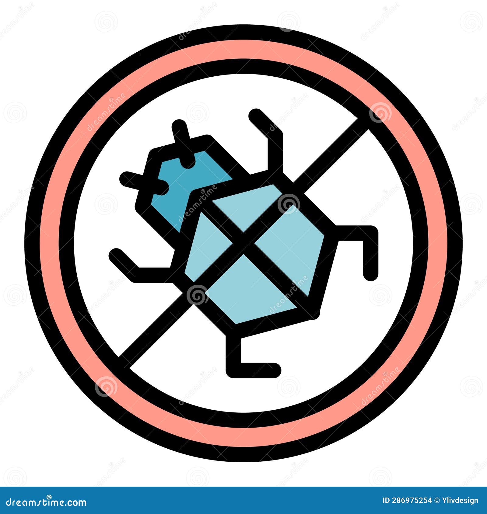 Bug login icon vector flat stock illustration. Illustration of thin ...