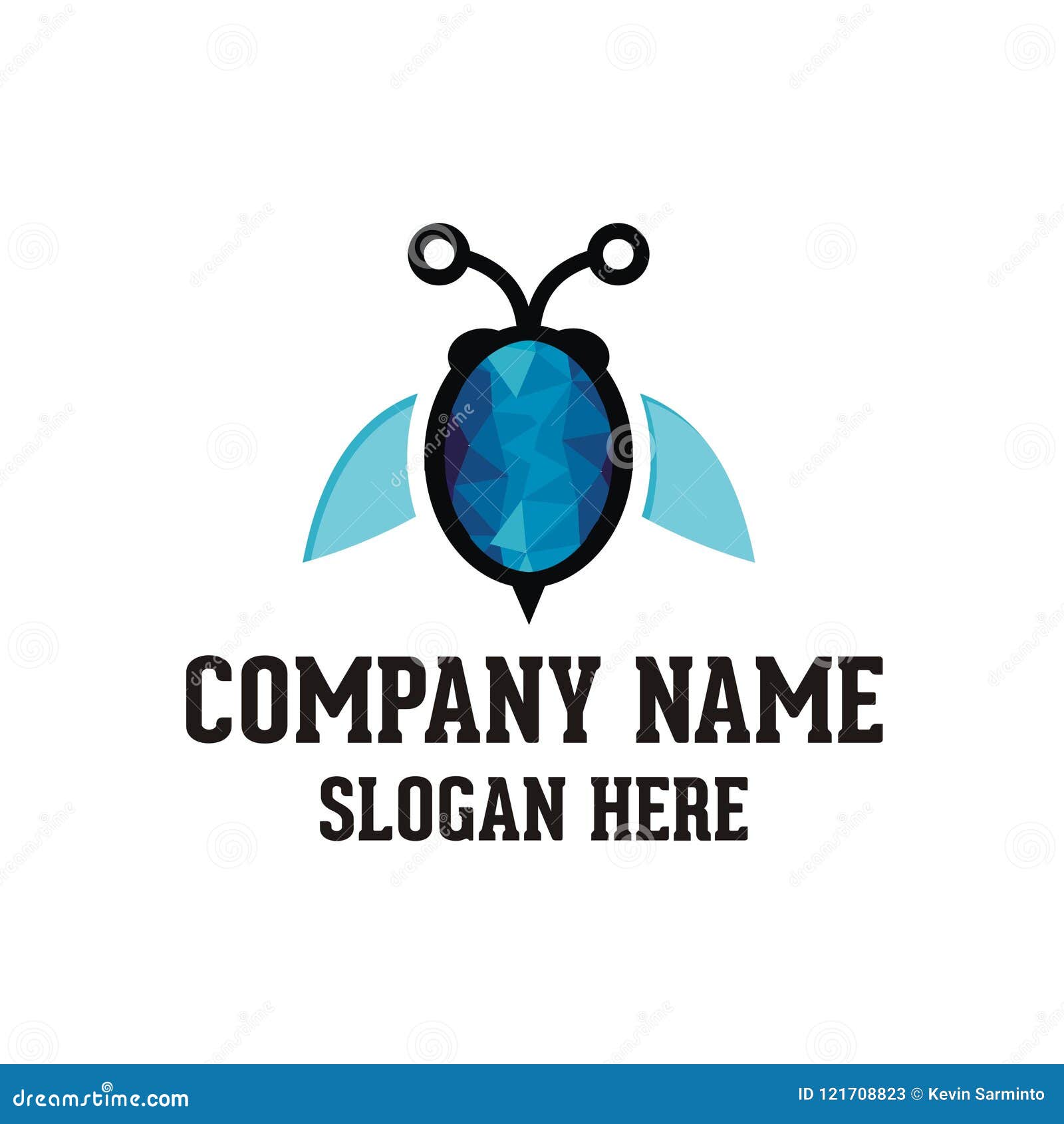 Bug logo design stock illustration. Illustration of shape - 121708823