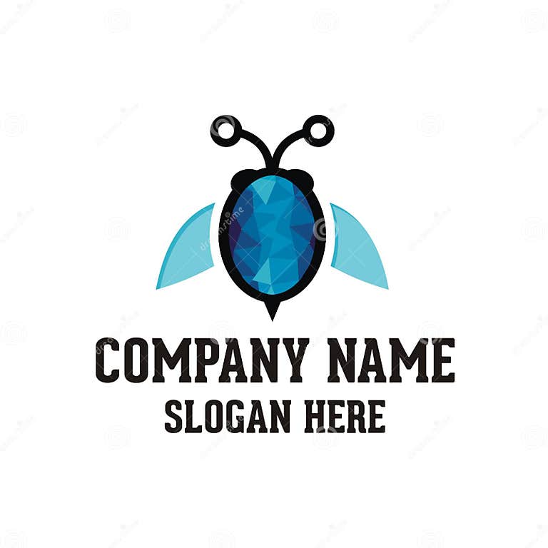 Bug logo design stock illustration. Illustration of shape - 121708823