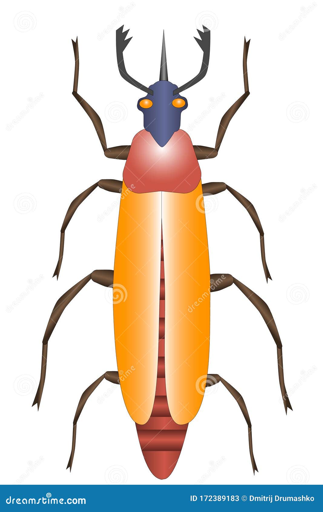 Bug with lots of paws stock vector. Illustration of vector - 172389183