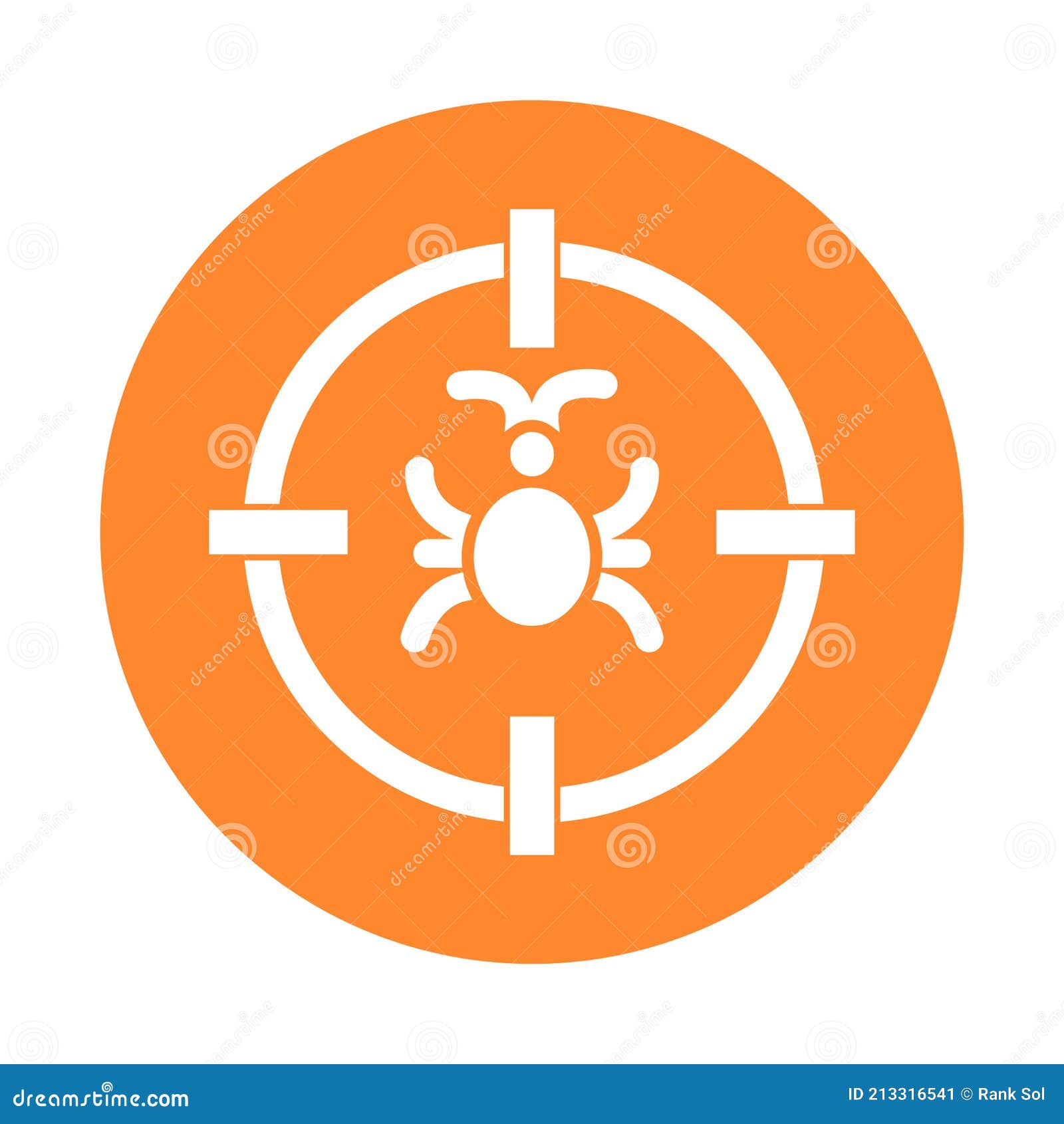 Bug Malware Isolated Vector Icon Which Can Easily Modify or Edit Stock ...