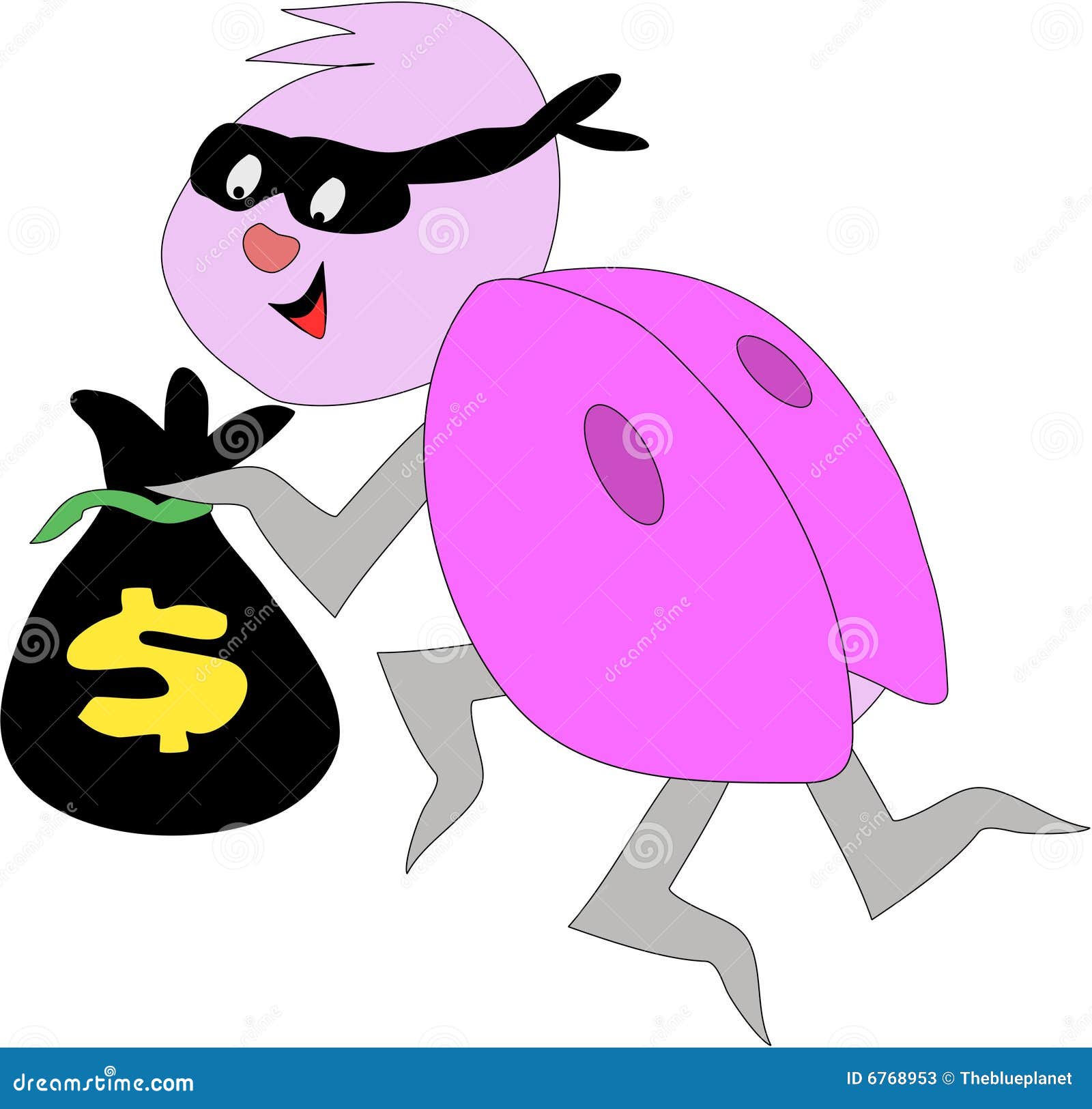 Bug Money Thief stock illustration. Illustration of greed - 6768953
