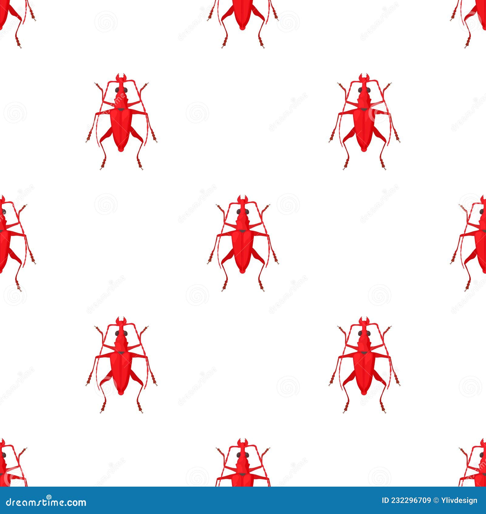 Bug Pattern Seamless Vector Stock Vector - Illustration of white ...