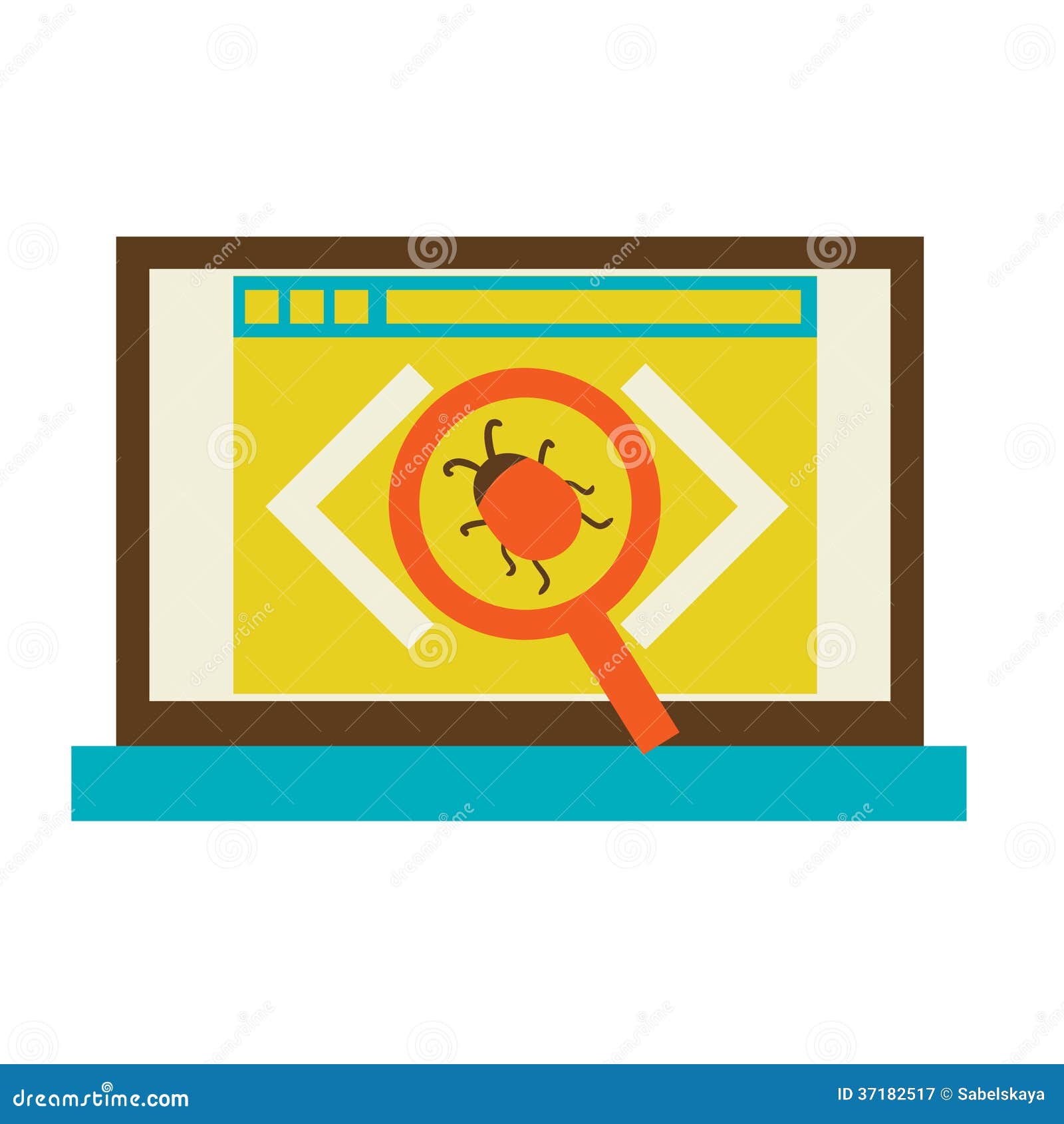 Bug In The Programming Code Stock Vector Illustration Of Program
