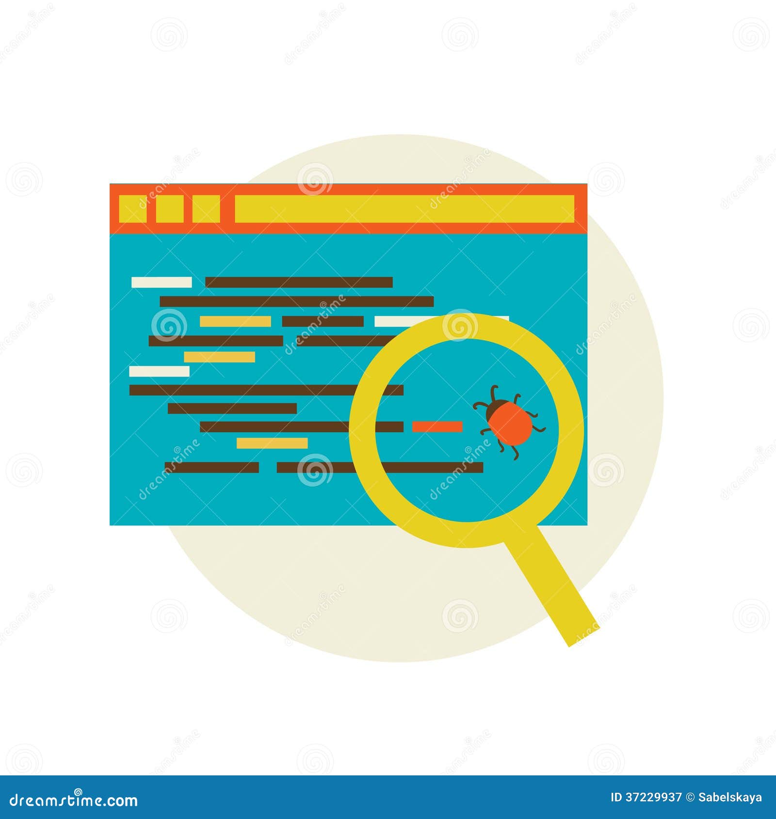Bug In The Programming Code Stock Vector Illustration Of Programming