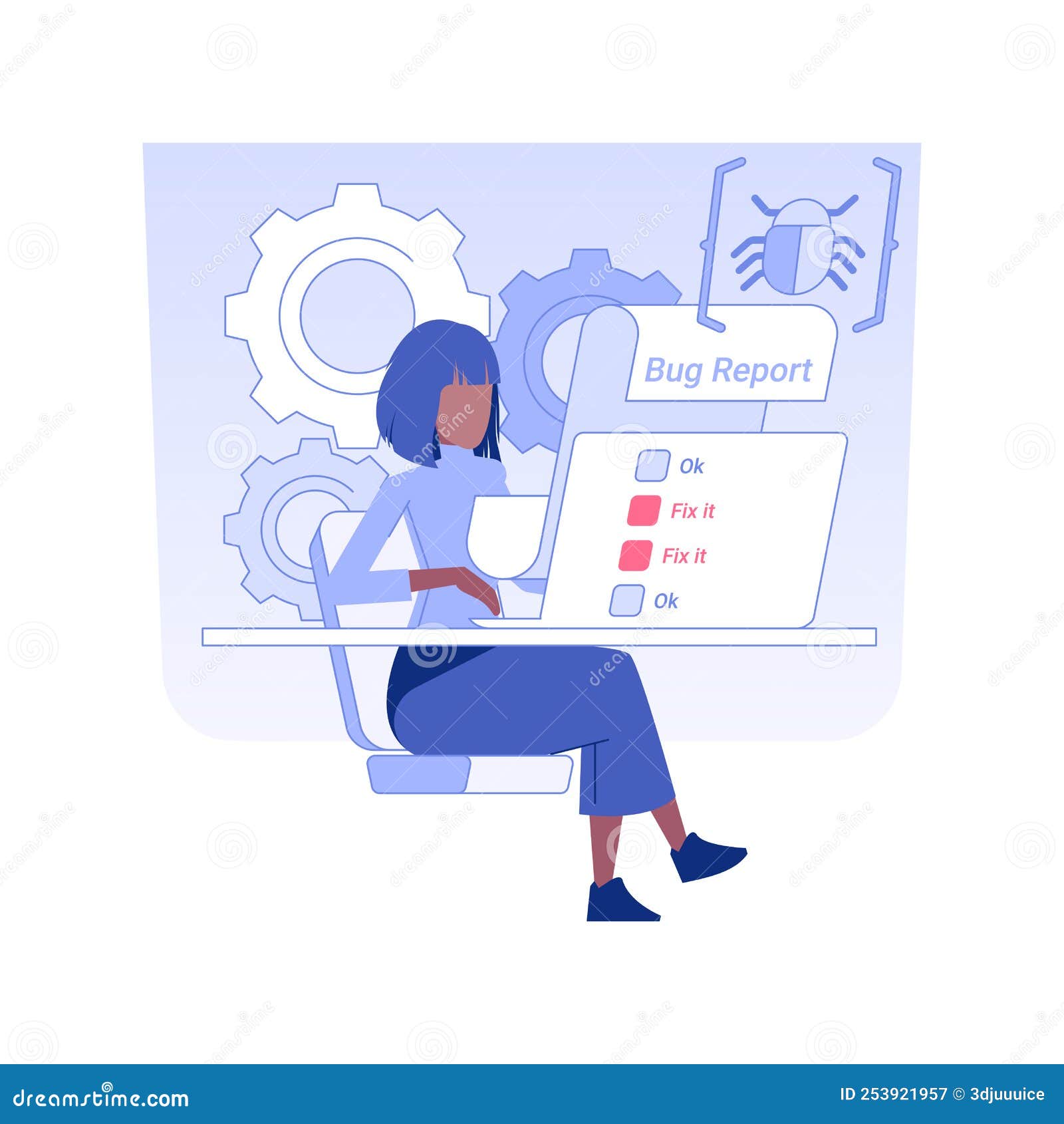 Bug Report Isolated Concept Vector Illustration. Stock Vector ...