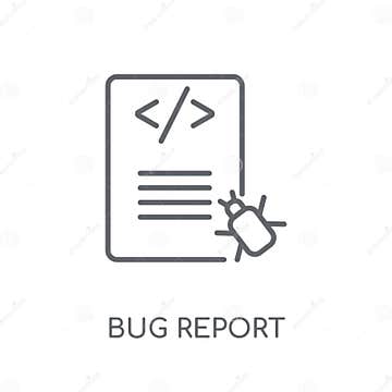 Bug Report Linear Icon. Modern Outline Bug Report Logo Concept O Stock ...