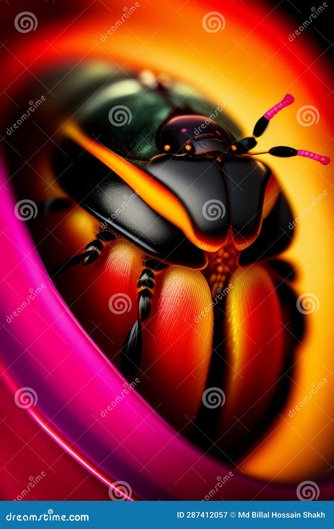 A Close Up of a Bug - Ai Generated Stock Illustration - Illustration of ...