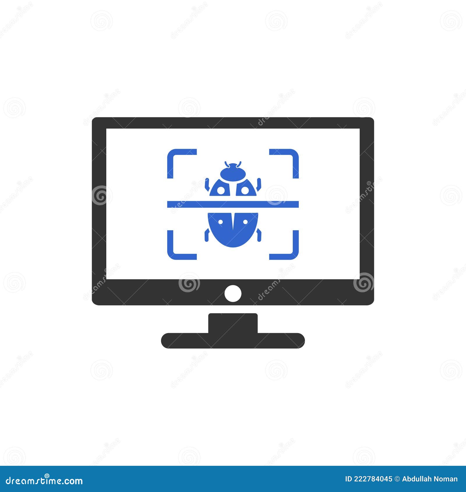 Bug scan icon design stock vector. Illustration of attack - 222784045