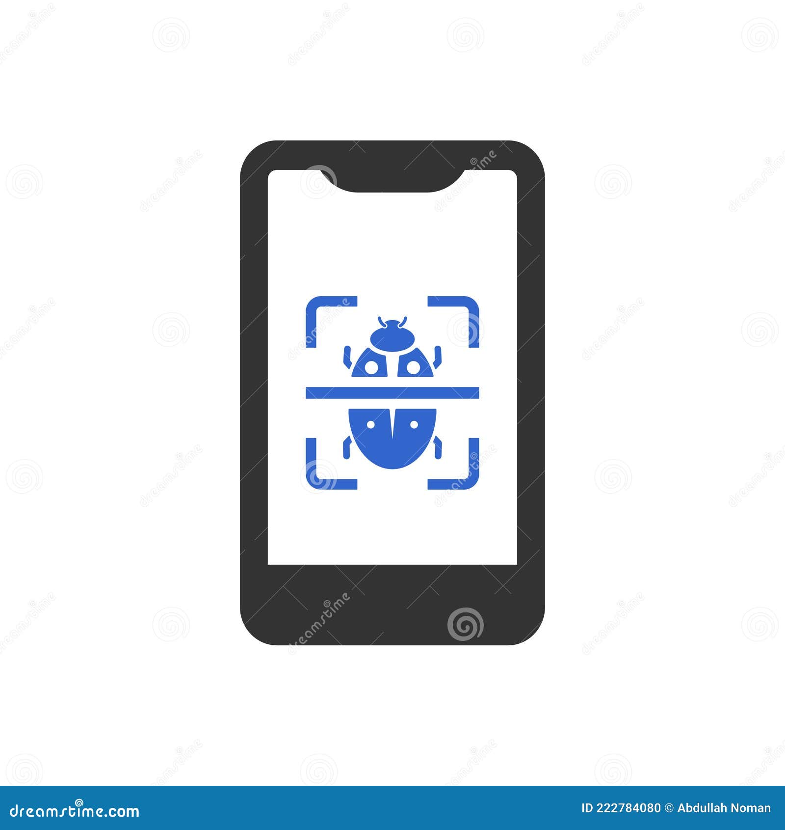 Bug scan icon design stock vector. Illustration of attack - 222784080