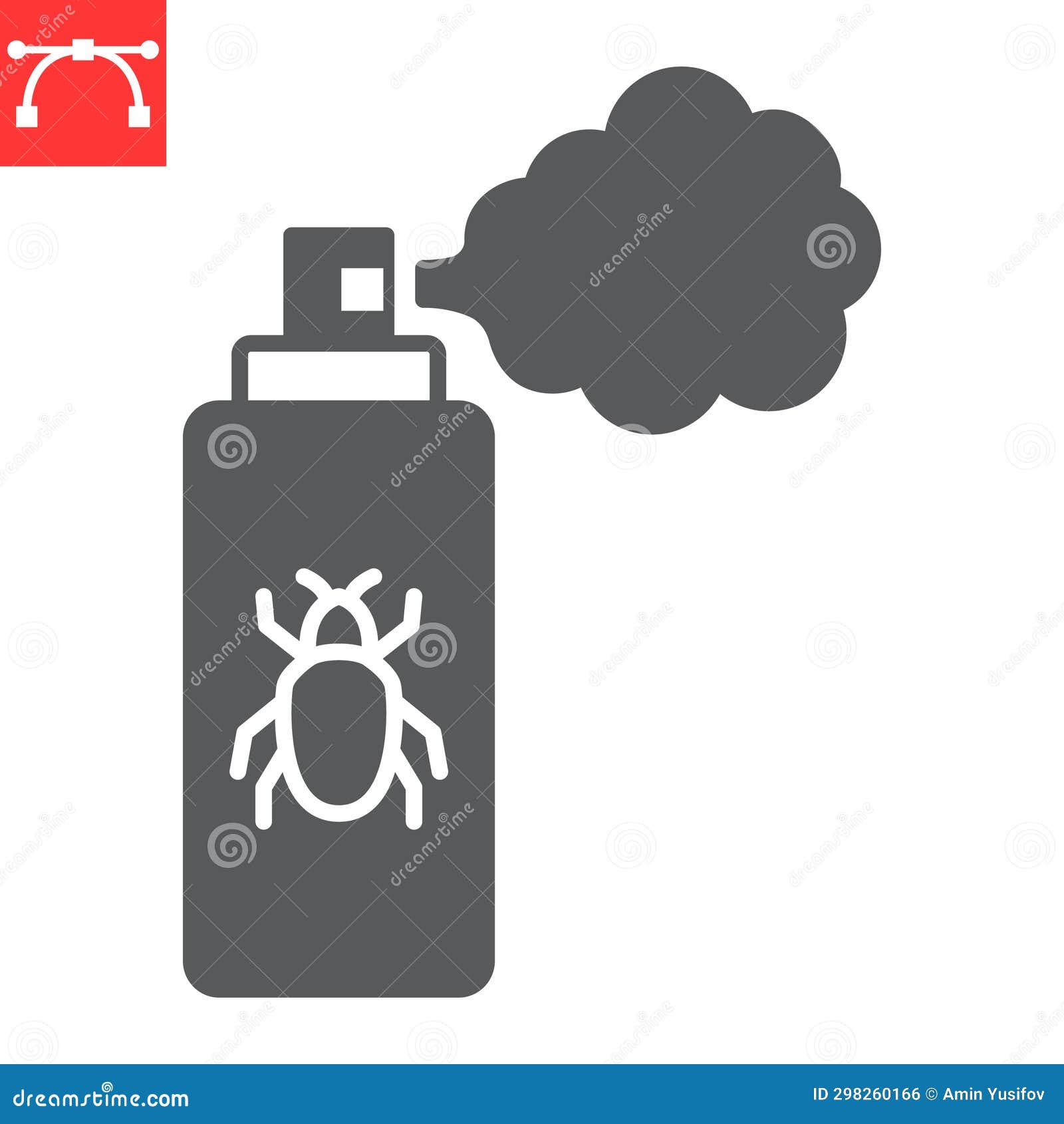 Bug spray glyph icon stock vector. Illustration of pesticide - 298260166