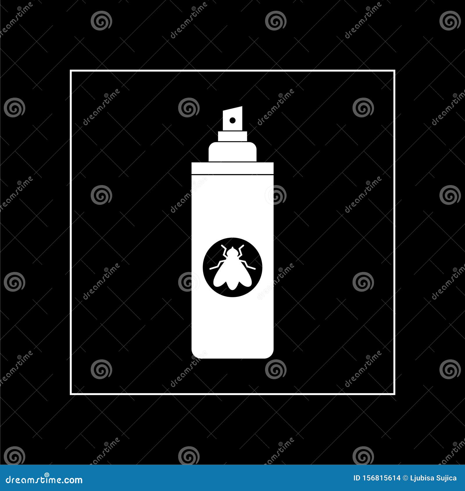Bug Spray Icon, Filled Flat Sign, Solid Pictogram Isolated on Black ...