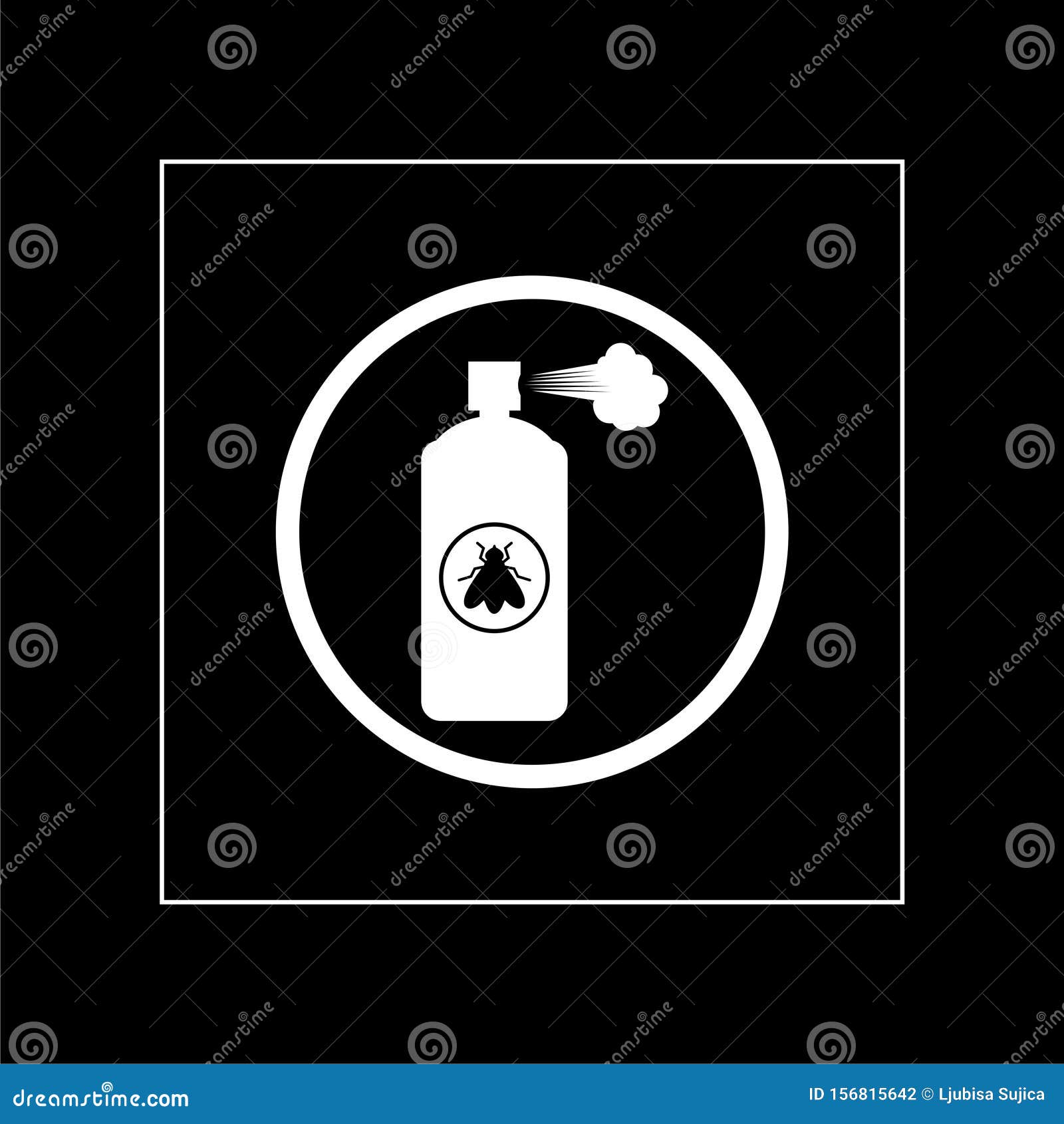 Bug Spray Icon, Filled Flat Sign, Solid Pictogram Isolated on Black ...