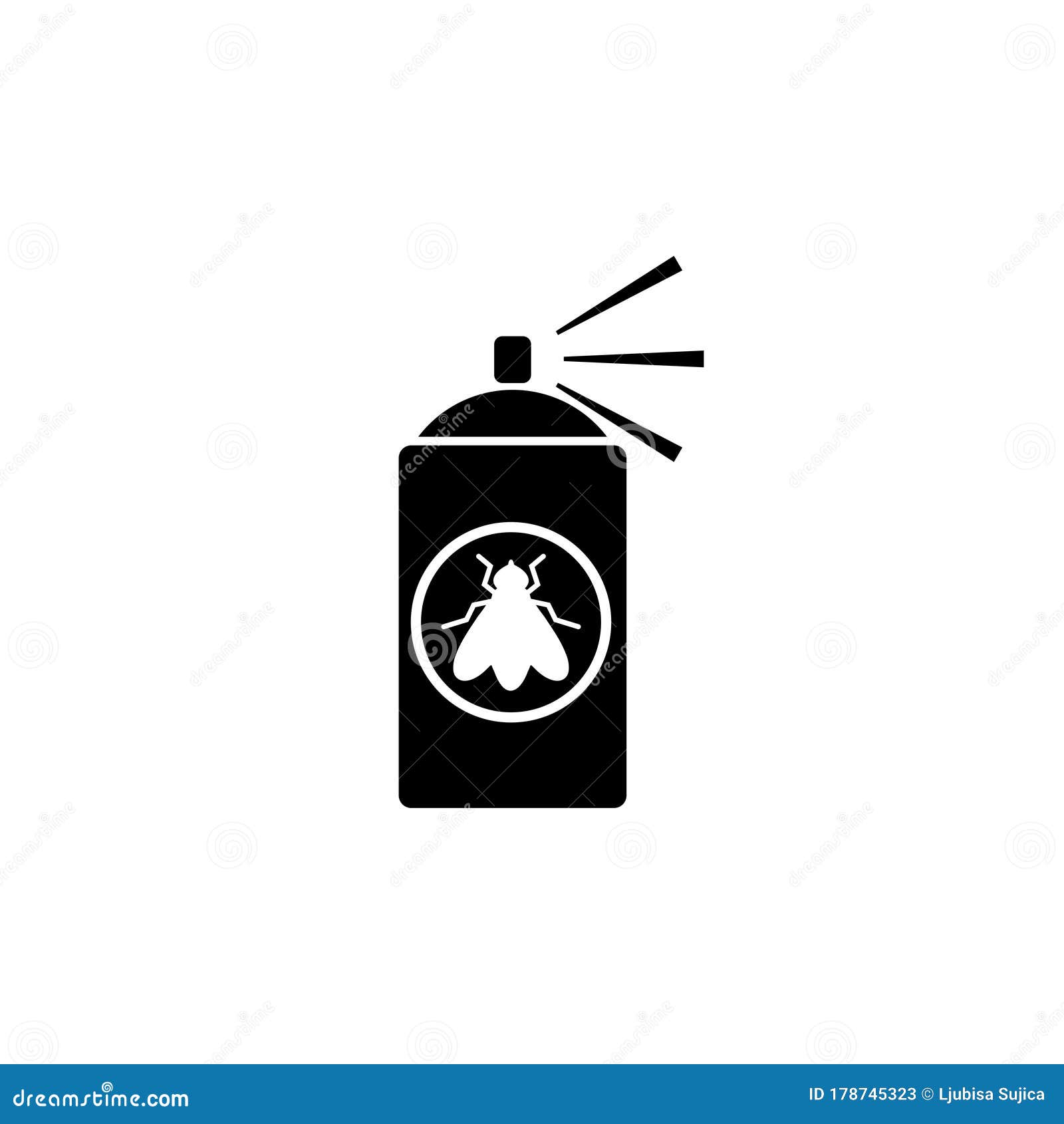 Bug Spray Icon Isolated on White Background Stock Illustration ...